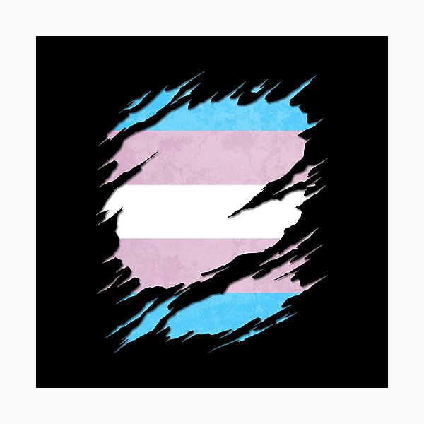 "Transgender Pride Flag Ripped Reveal" Photographic Print for Sale by ...