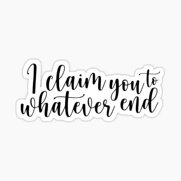 "To whatever end" Sticker for Sale by kd001614 | Redbubble