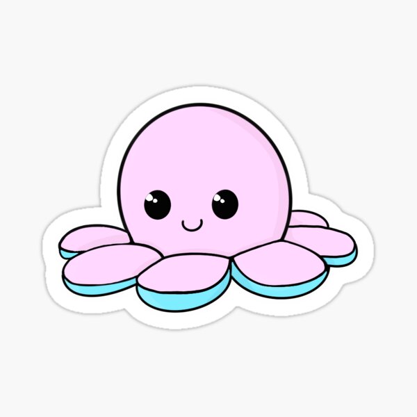 "Pink octopus " Sticker for Sale by carmellascrafts | Redbubble