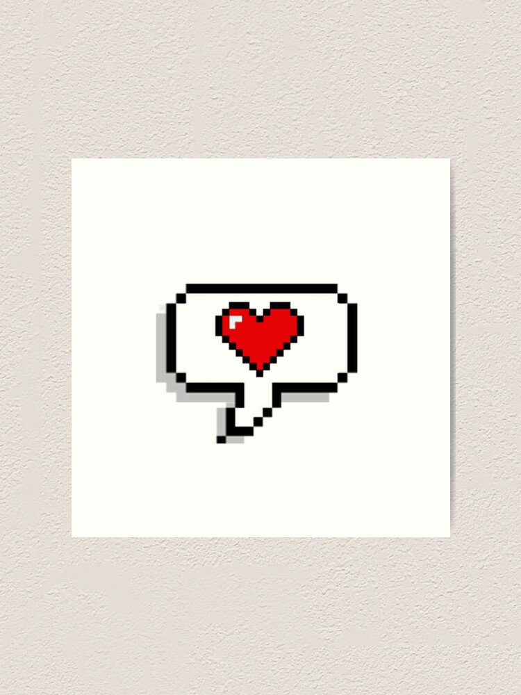 "Emoji Hearth - Pixel art" Art Print by Droxette | Redbubble
