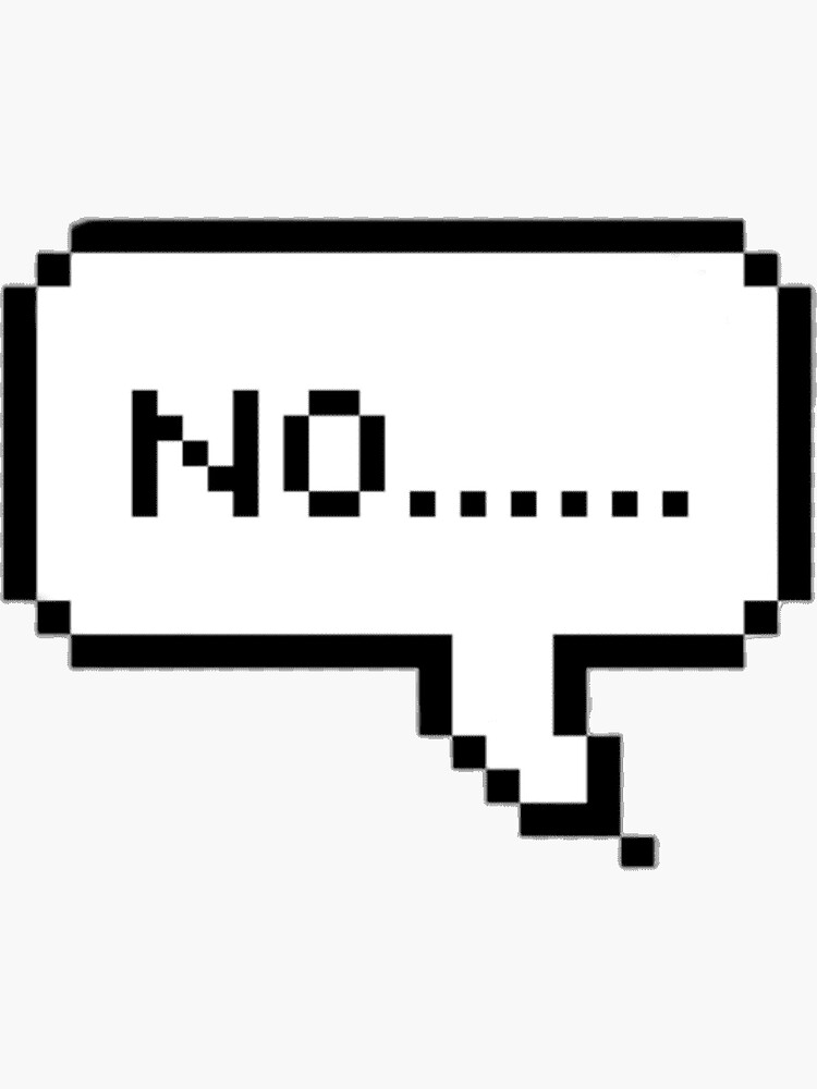 "Pixel art - No..." Sticker by Droxette | Redbubble