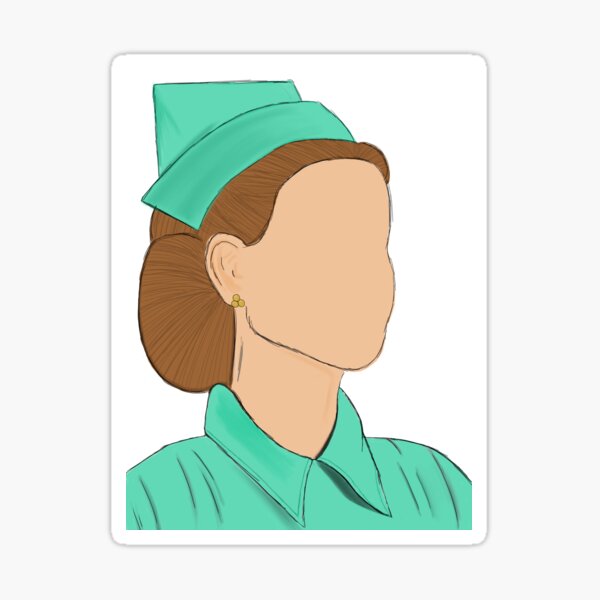 "Mildred Ratched - Faceless Art" Sticker by Lovingmulti | Redbubble