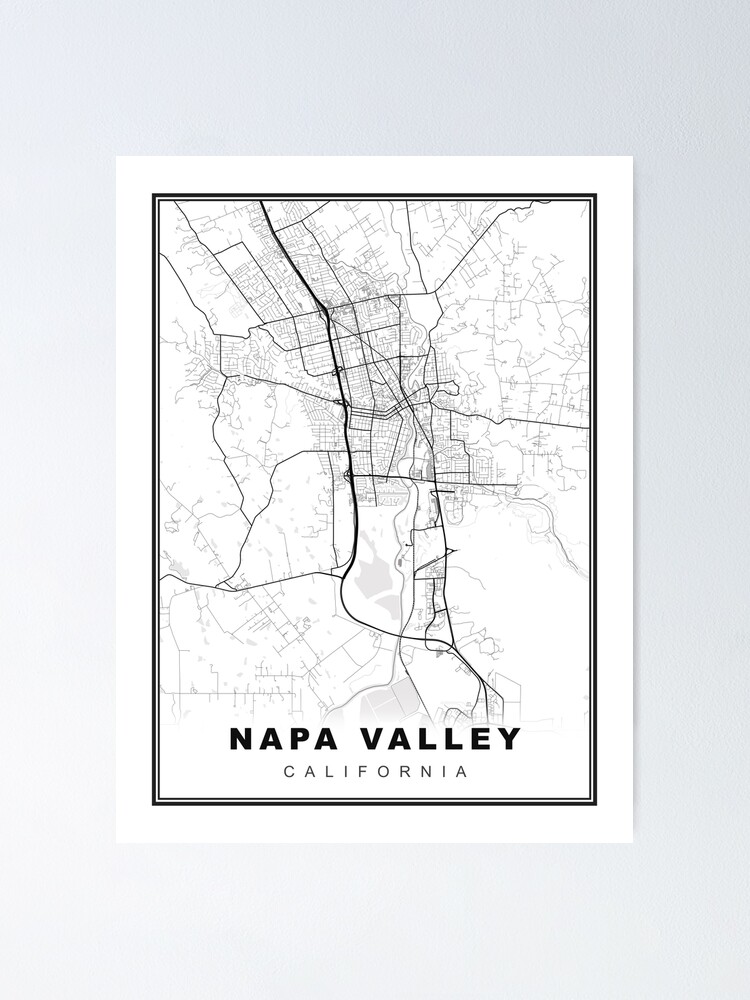 "Napa Valley Map" Poster by sibudas | Redbubble