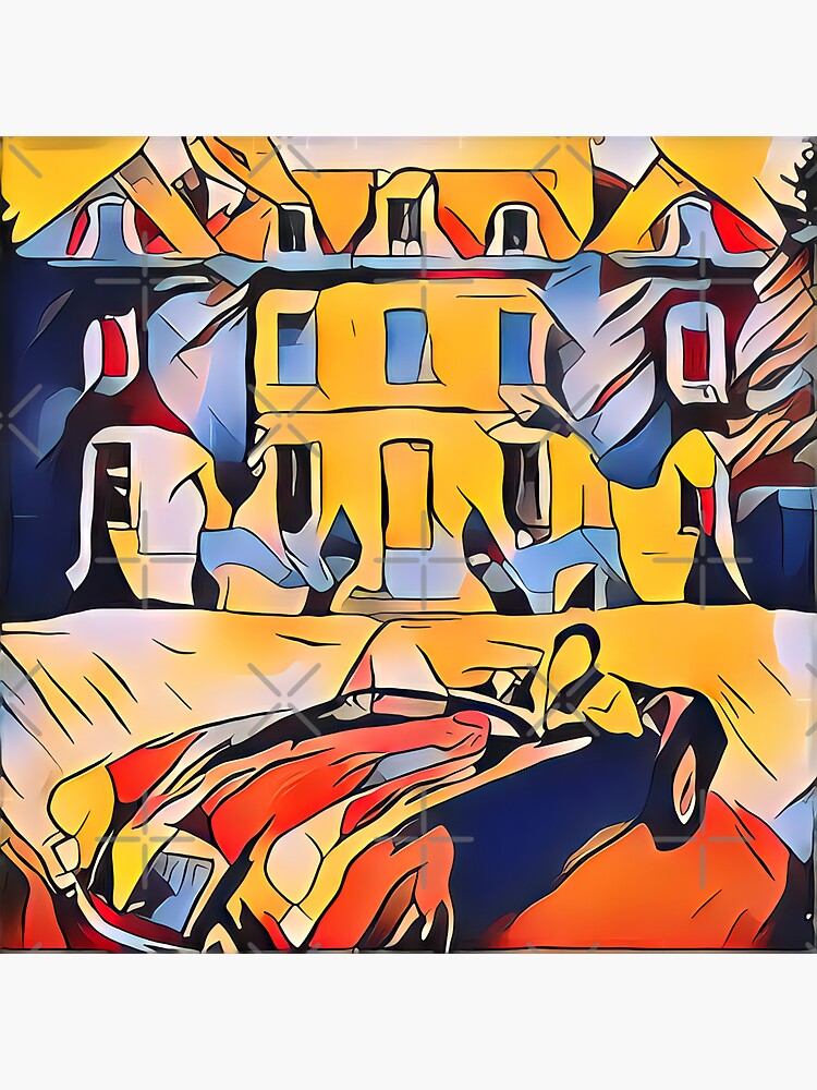 "Luxury Rich Car - Broken Old Supercar Abstract" Sticker by PAlNT ...