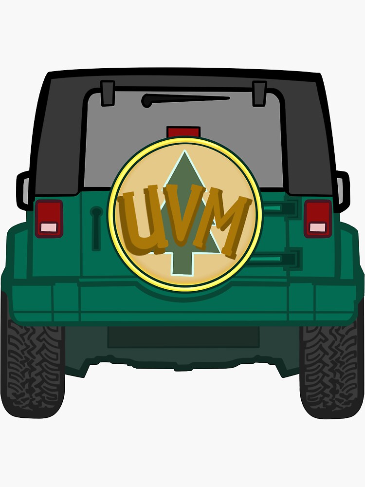 "UVM Jeep " Sticker by mkhewitt | Redbubble