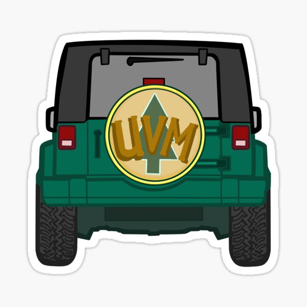"UVM Jeep " Sticker by mkhewitt | Redbubble