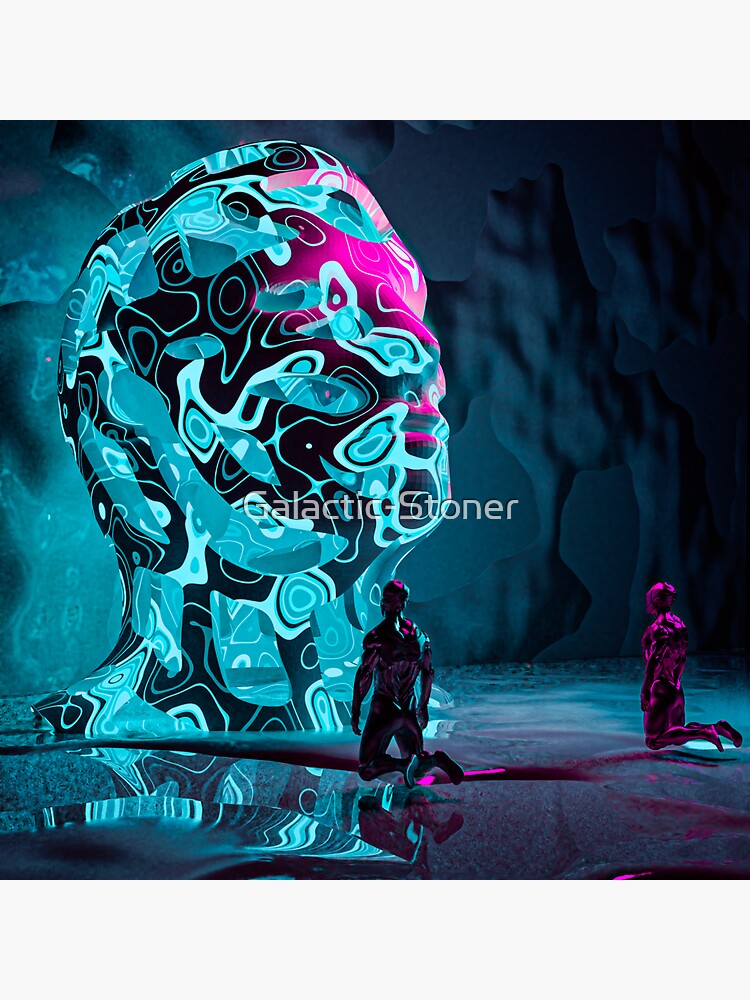 "Cyberwave Sci Fi" Sticker for Sale by Galactic-Stoner | Redbubble