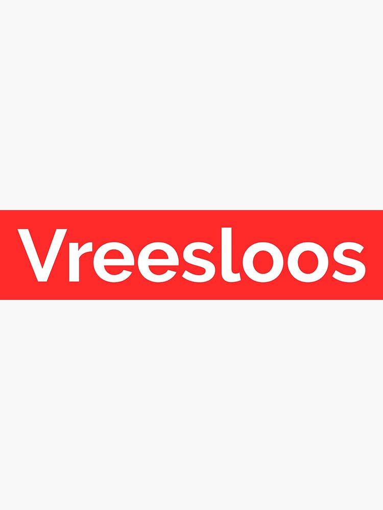 "Vreesloos" Sticker for Sale by KalahariKangaro | Redbubble