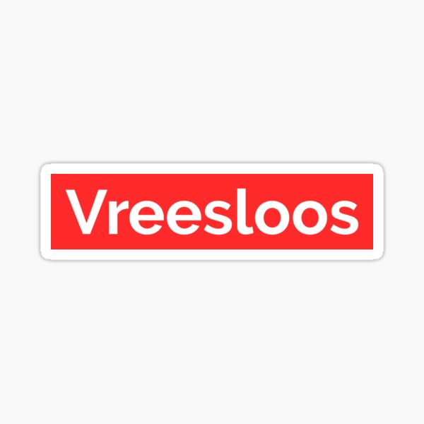 "Vreesloos" Sticker for Sale by KalahariKangaro | Redbubble