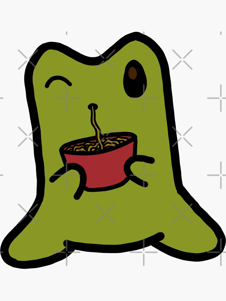 "frog slurping noodles" Sticker by issy050 | Redbubble