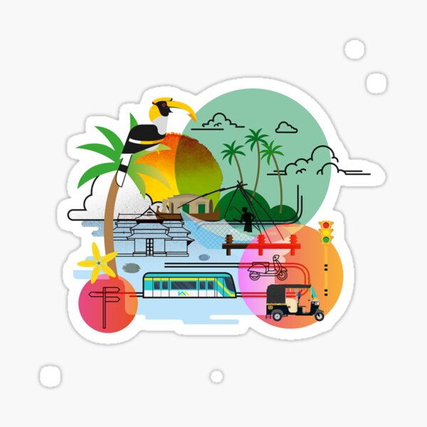 "nature kerala" Sticker for Sale by DEV-DESIGNS | Redbubble