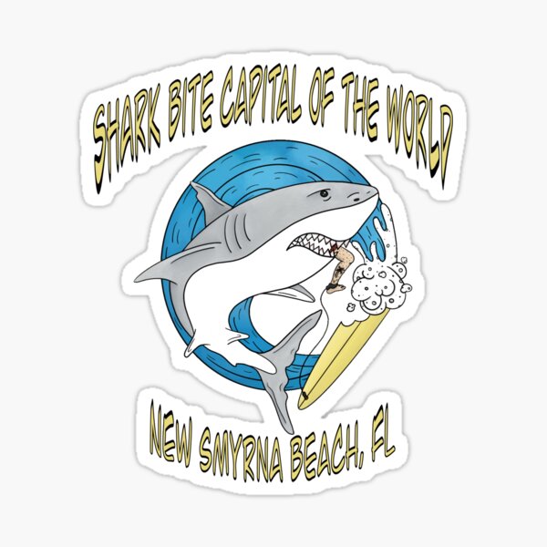 "Shark Bite" Sticker for Sale by MongoArt | Redbubble