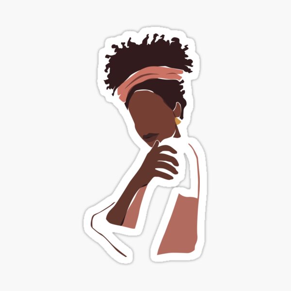 "Abstract Beautiful Black Woman" Sticker for Sale by afronaught | Redbubble