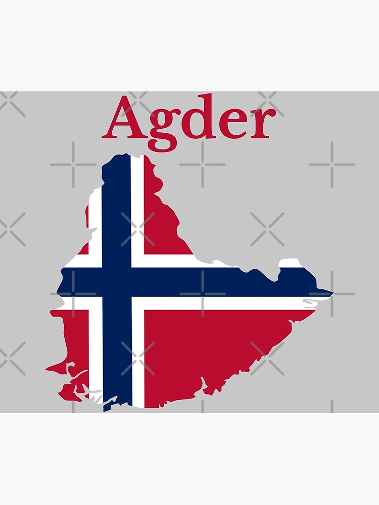 "Agder County Map, Norwegian County, Norway." Art Print for Sale by ...
