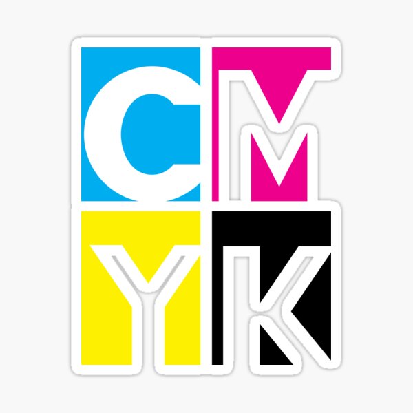 "CMYK" Sticker for Sale by unfrgttble | Redbubble