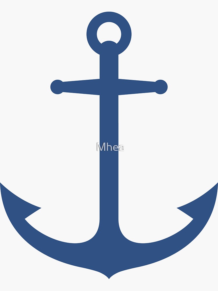 "Elegant, dark blue anchor sticker" Sticker for Sale by Mhea | Redbubble