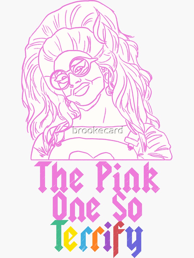 "The Pink One So Terrify" Sticker for Sale by brookecard | Redbubble