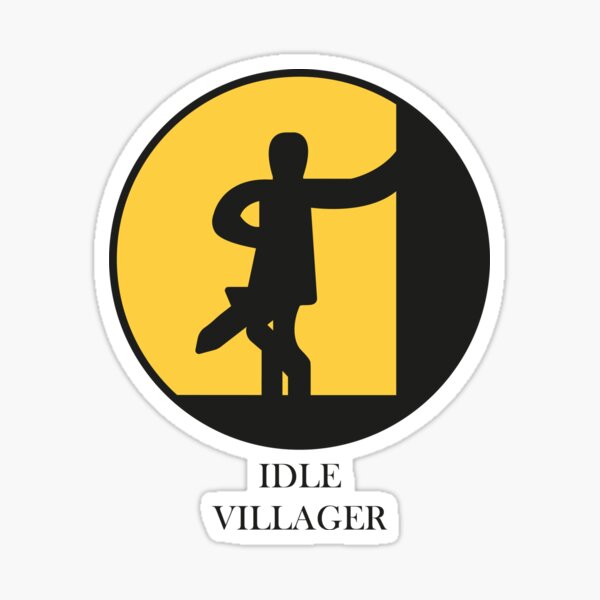 "Idle villager" Sticker for Sale by AldoOrtRod | Redbubble