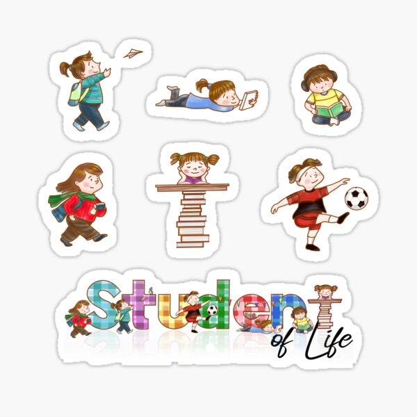 "student of life: kids edition" Sticker for Sale by chrisbats | Redbubble