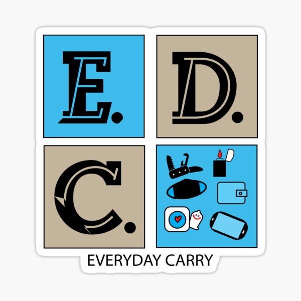 "Everyday carry for men" Sticker by EmEm2020 | Redbubble