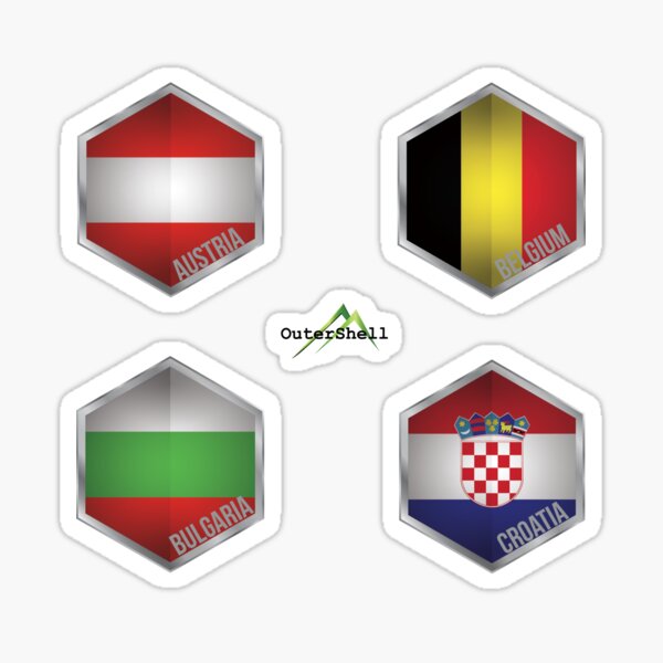 "European Country Flags Mini Small Stickers 01" Sticker for Sale by ...