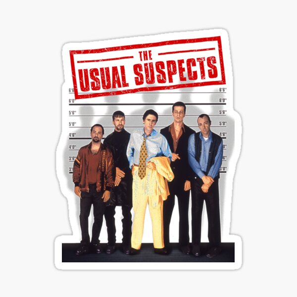 "The Usual Suspects" Sticker for Sale by MaryJBradber | Redbubble