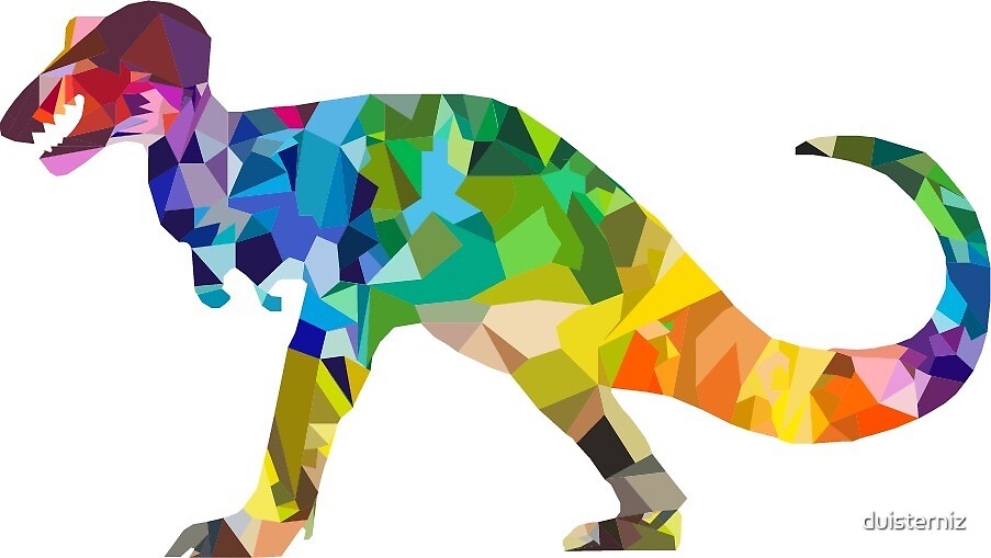 "Low Polygon Dinosaur" by duisterniz | Redbubble
