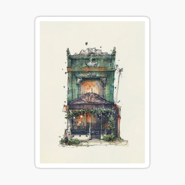 "Copperplate Japanese House" Sticker for Sale by akiefer | Redbubble