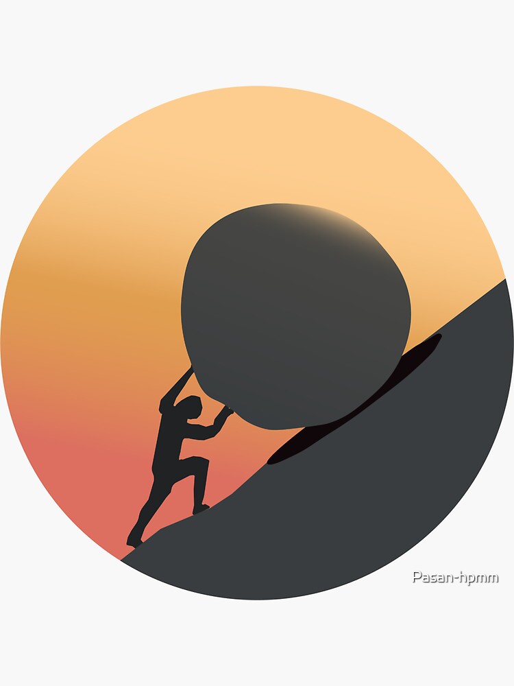 "Myth of Sisyphus - Albert Camus" Sticker for Sale by Pasan-hpmm ...