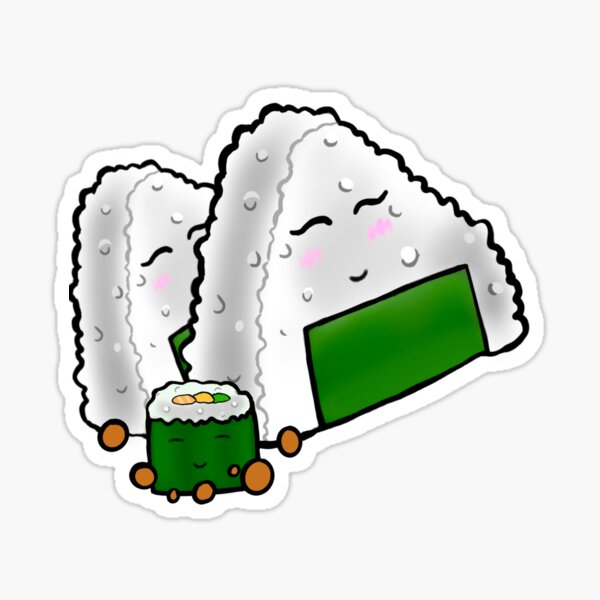 "Cute rice balls " Sticker for Sale by Sophiejadee | Redbubble