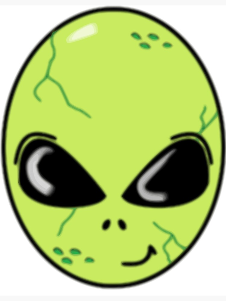 "Alien egg head" Sticker by DLRDesignz | Redbubble