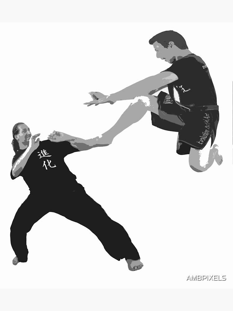 "Flying Kick" Sticker by Annmb78 | Redbubble