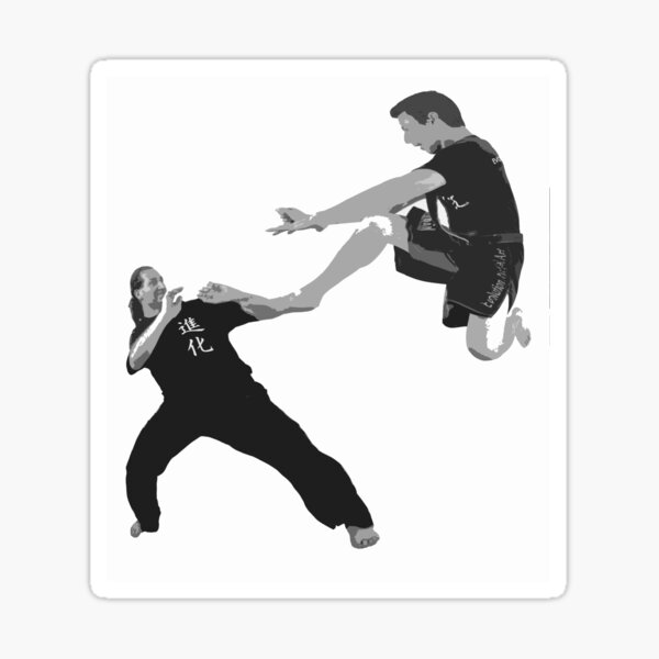 "Flying Kick" Sticker by Annmb78 | Redbubble