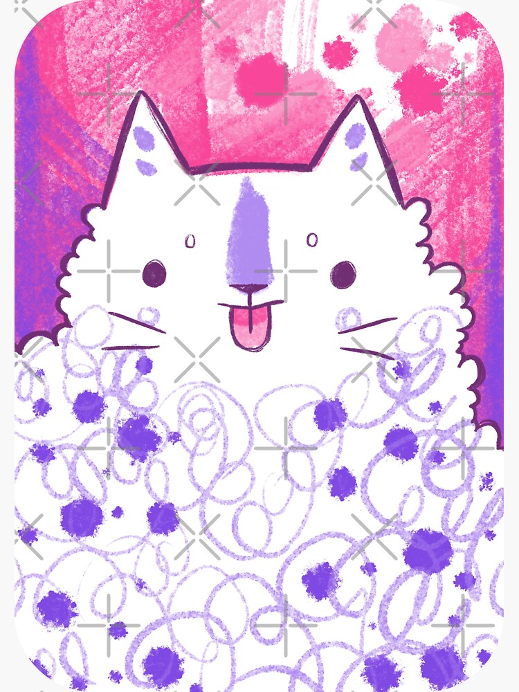 "Blep Expressive Kitty " Sticker for Sale by kattvalk | Redbubble