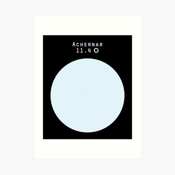 "Achernar - Sun size comparison" Art Print by MetaPhyStore | Redbubble
