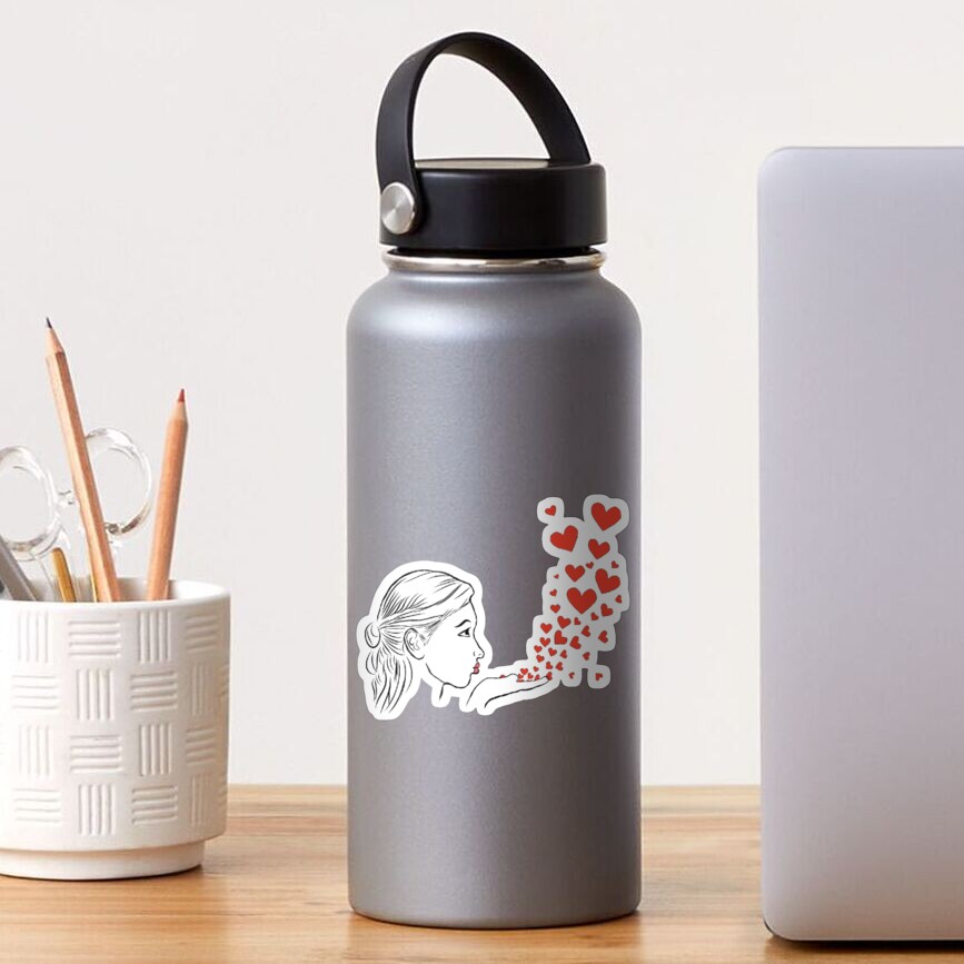 "Flying kiss" Sticker by Abaseen | Redbubble