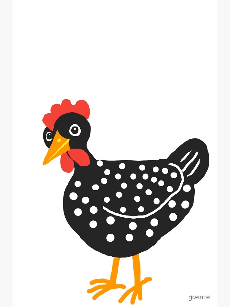 "Black spotted hen" Sticker for Sale by goanna | Redbubble