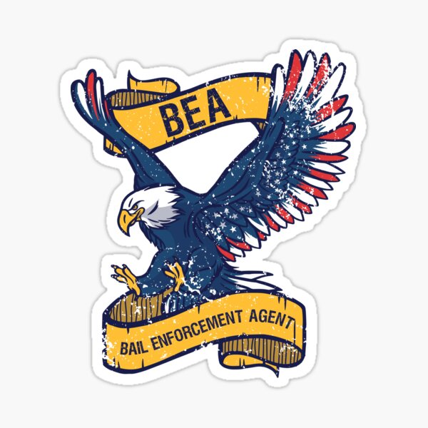 "Bail Enforcement Agent| BEA Vintage Eagle USA" Sticker by ...