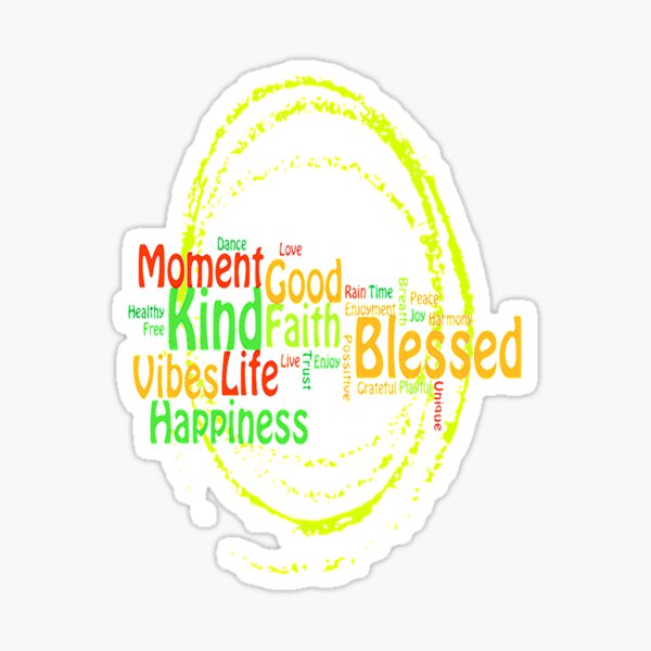 "Positive Uplifting Text Design, Wordart, motivationalquotes" Sticker ...