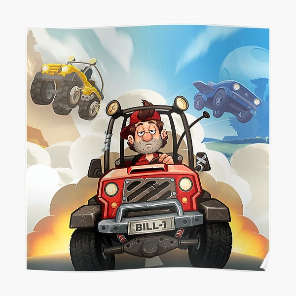 "hill climb racing 2" Poster for Sale by dinzuzis | Redbubble