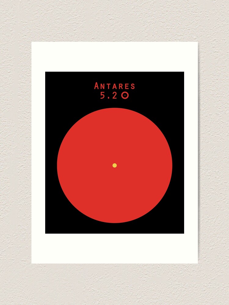 "Antares - Sun size comparison" Art Print for Sale by MetaPhyStore ...