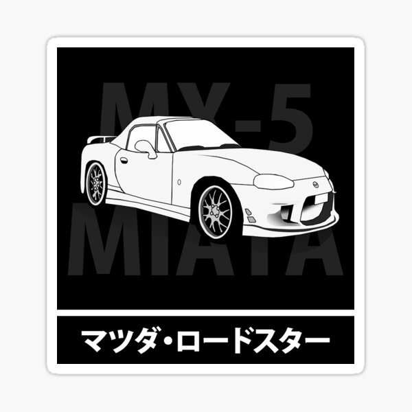 "Mazda MX-5 Miata" Sticker for Sale by Coulous | Redbubble