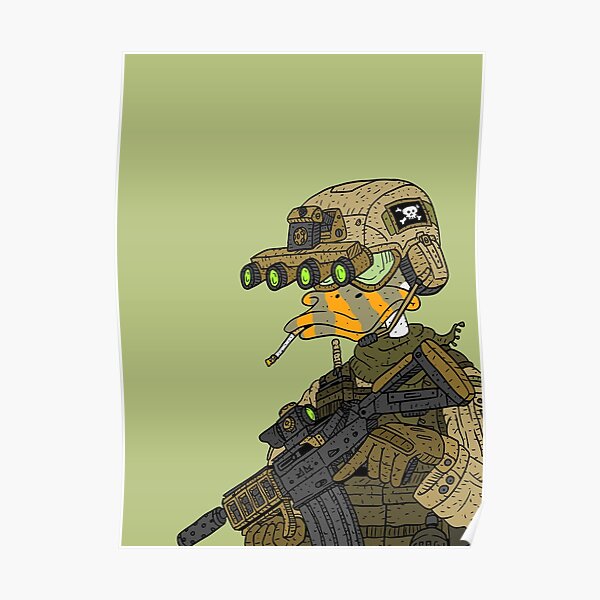 "special forces duck. army soldier. " Poster by jjartanddrawing | Redbubble