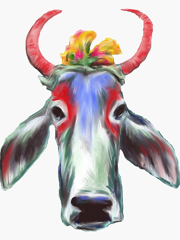 "Holy Cow" Sticker for Sale by Scavengerart | Redbubble