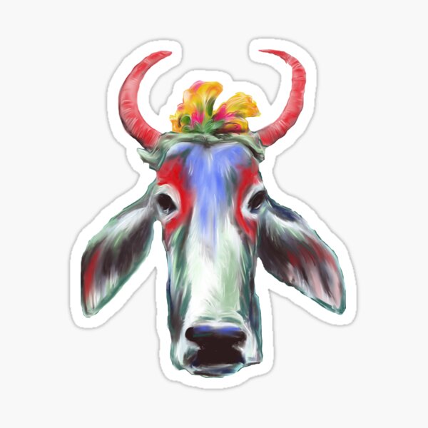 "Holy Cow" Sticker for Sale by Scavengerart | Redbubble