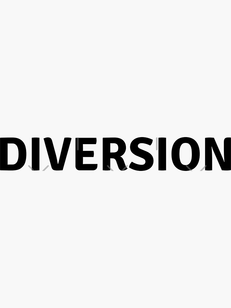 "DIVERSION - ONE WORD CAPTION" Sticker for Sale by shivani21061993 ...