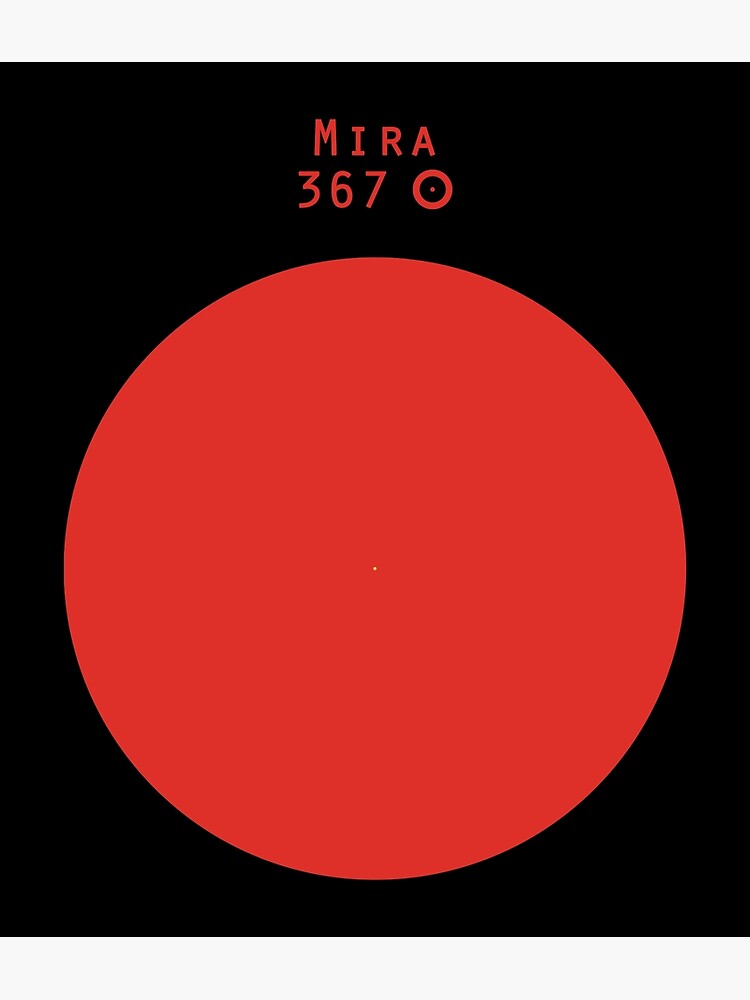 "Mira - Sun size comparison" Poster by MetaPhyStore | Redbubble