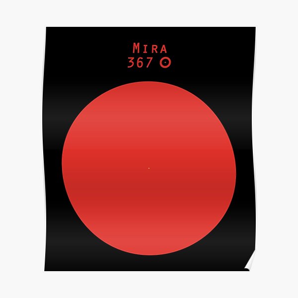 "Mira - Sun size comparison" Poster by MetaPhyStore | Redbubble