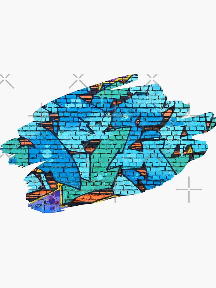 "Graffiti Splash Art Print Blue" Sticker by Auto-Prints | Redbubble