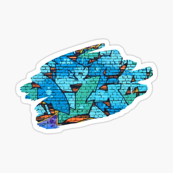 "Graffiti Splash Art Print Blue" Sticker by Auto-Prints | Redbubble